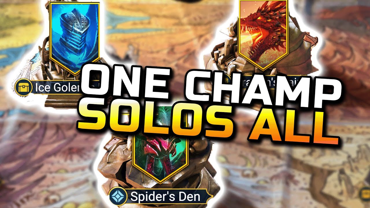 ONE CHAMP SOLOS ALL 3 STAGE 24 | Raid: Shadow Legends - YouTube