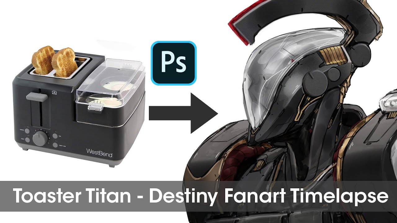 Toaster Titan - Destiny Fanart Timelapse - YouTube