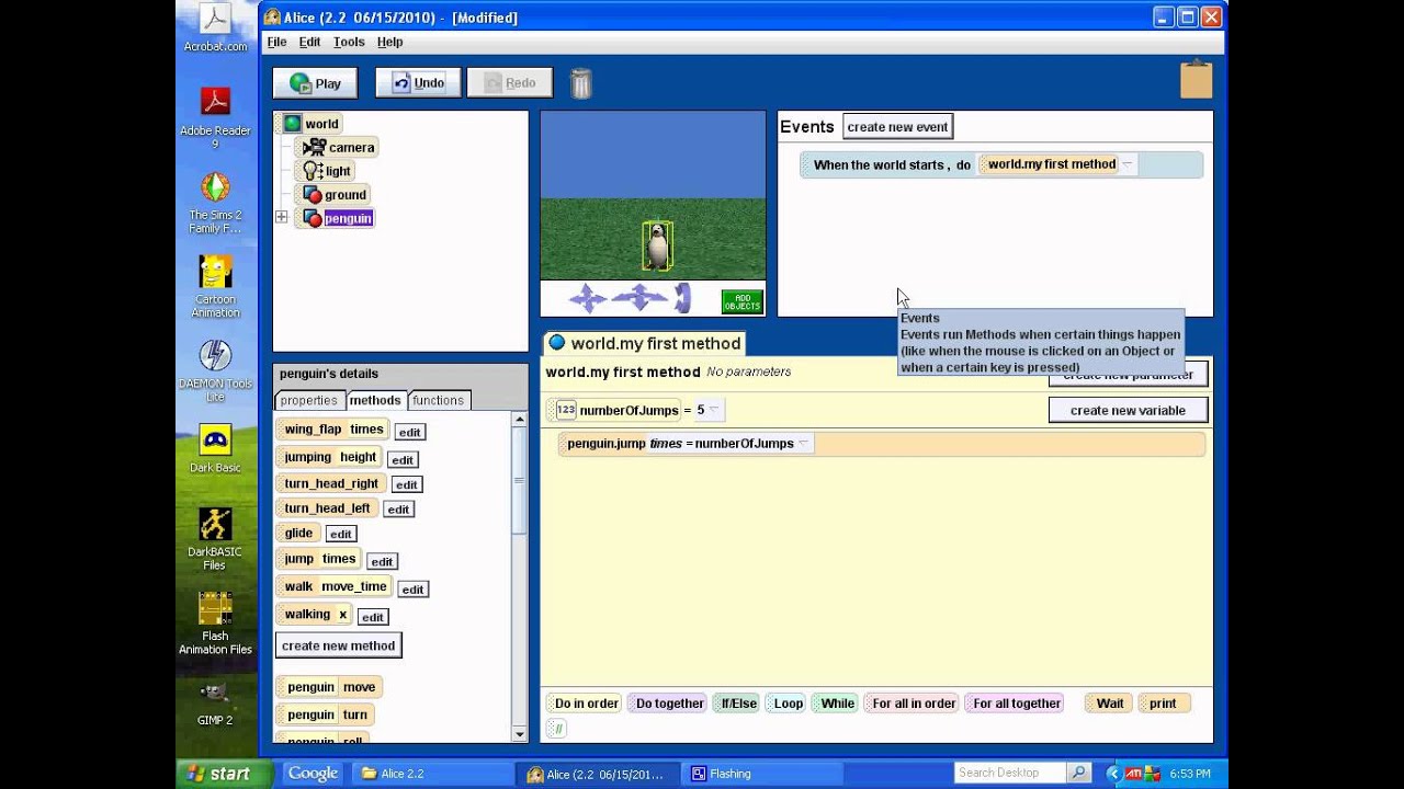 alice tutorial 12 variables - YouTube