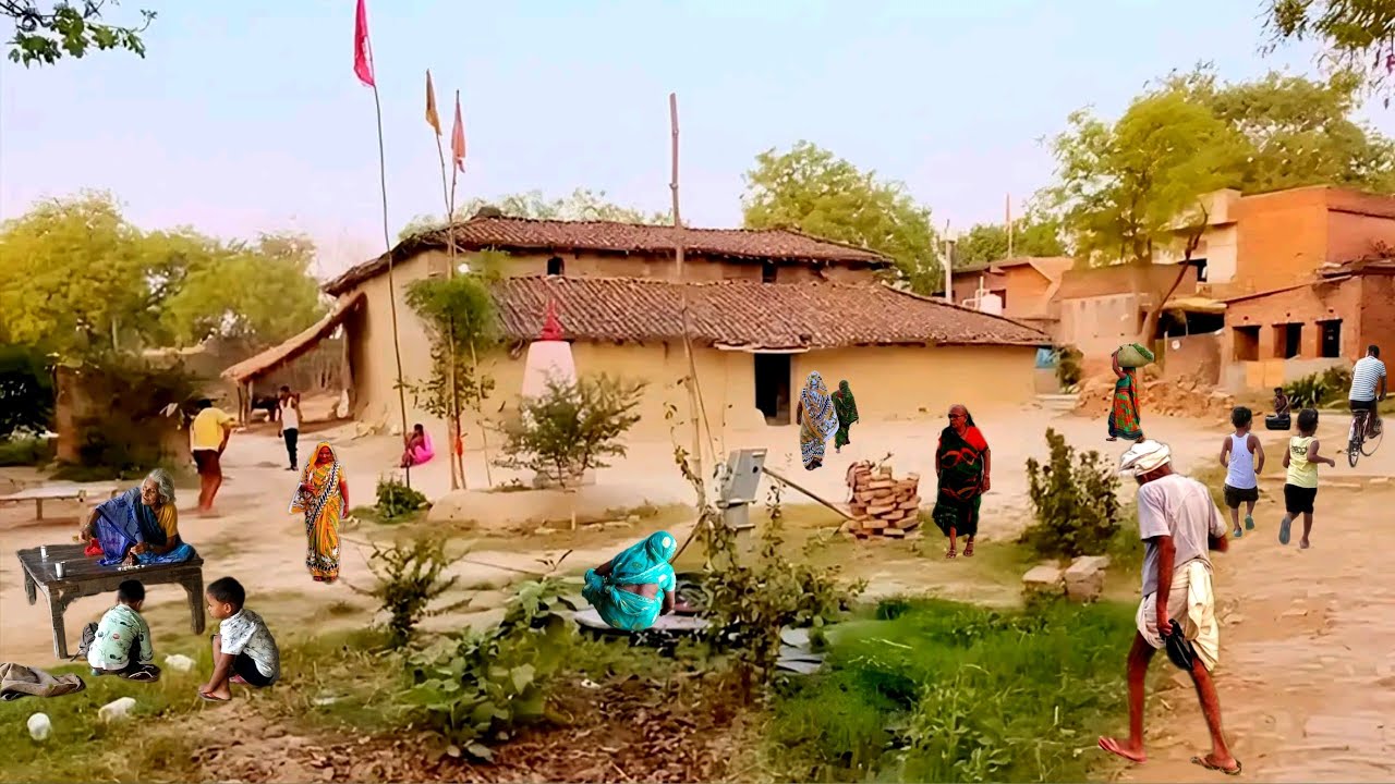 Daily activities of village people || Beautiful village in India ...