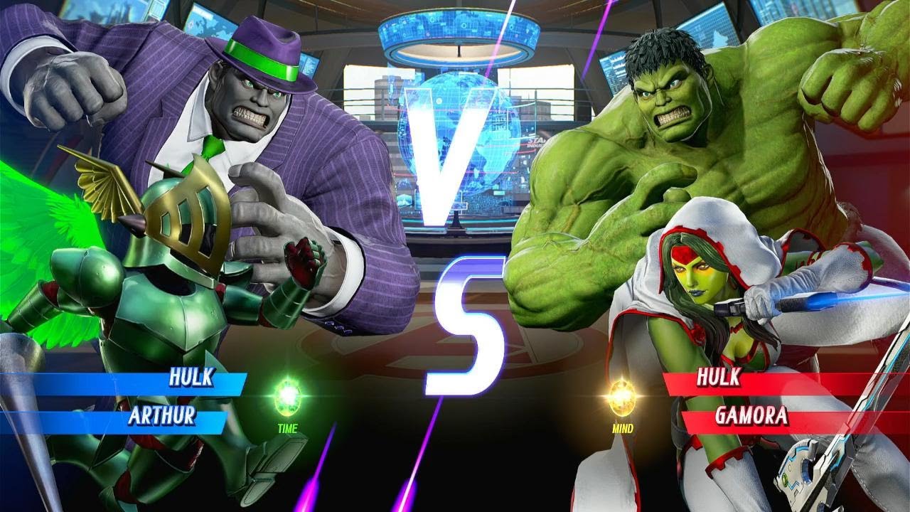 Hulk & King Arthur Vs Hulk & Gamora Very Hard Marvel Vs Capcom Infinite ...