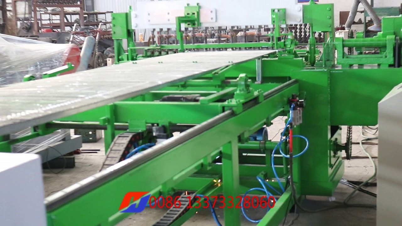 fully-auto wire mesh panel welding and cutting machine to Turkey - YouTube