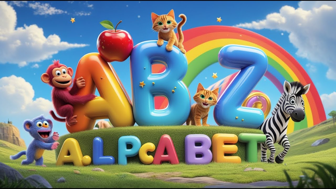 A to Z Alphabet Song for Kids | 3D ABC Rhymes with Fun Animals | Learn ...