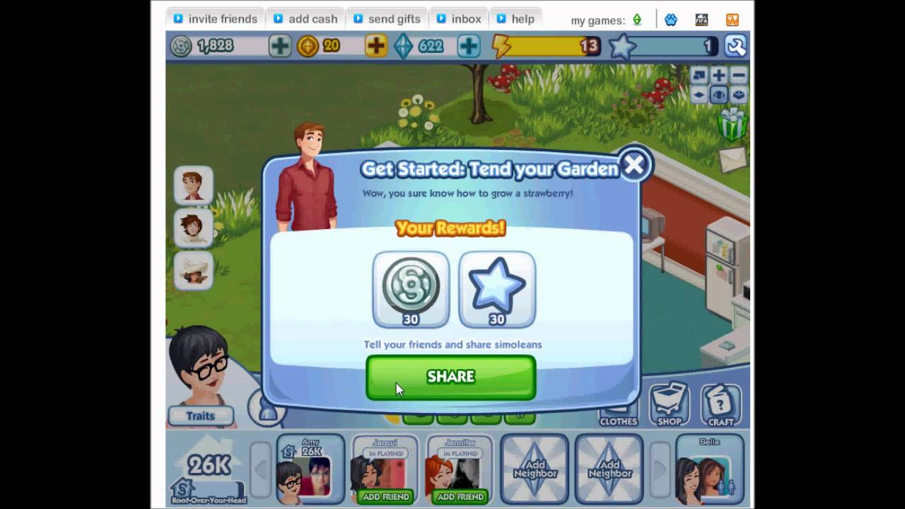 The Sims Social Gameplay - YouTube
