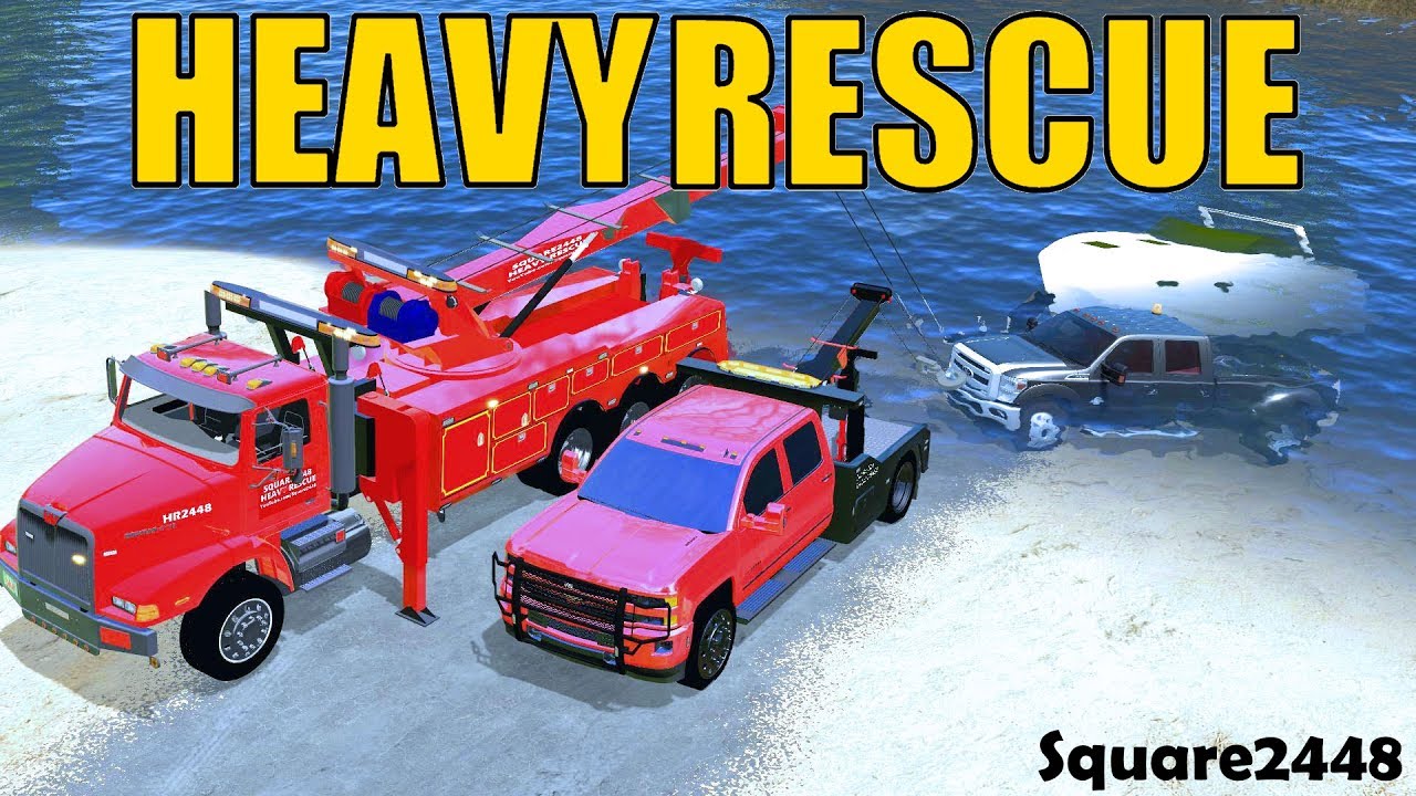 Farming Simulator 17 - Heavy Rescue - Truck & Boat Under Water At Boat ...