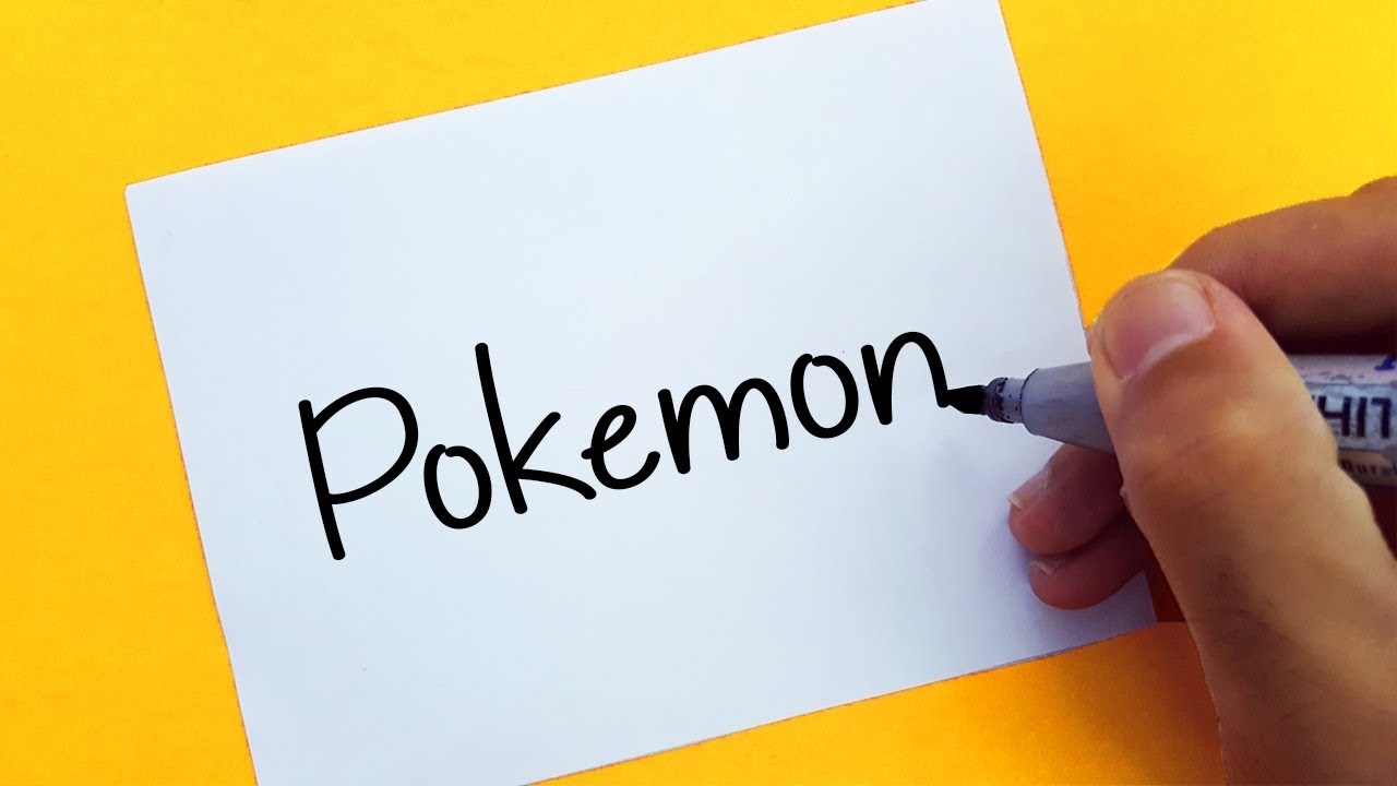 Pokemon ! How To Turn Words POKEMON into Cartoon - YouTube