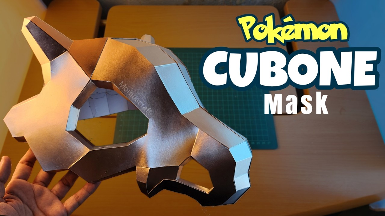 How to make a Cubone Mask out of Cardboard - DIY Pokemon Mask - YouTube
