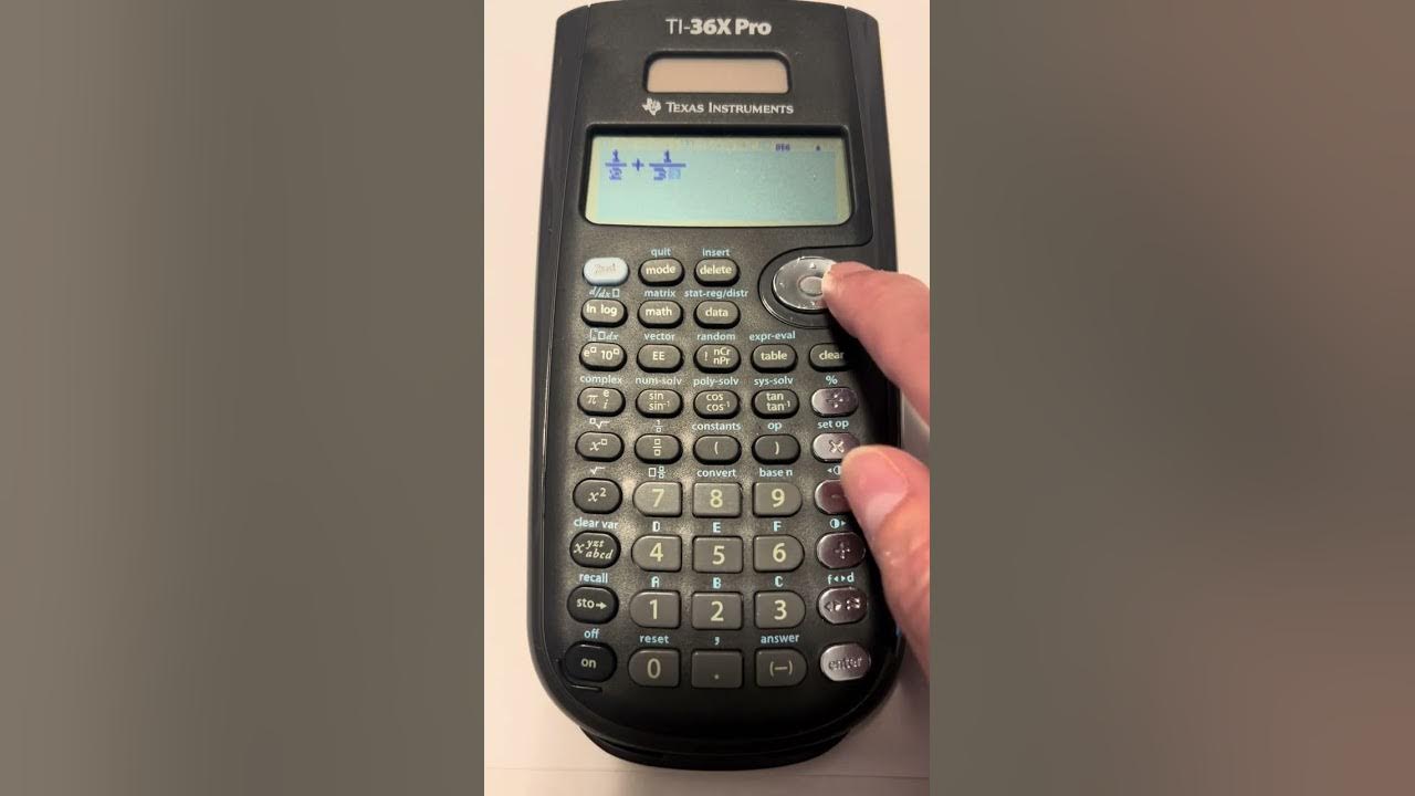 Fractions In The TI 36X Pro Calculator YouTube fractions-in-the-ti-36x-pro-calculator-youtube