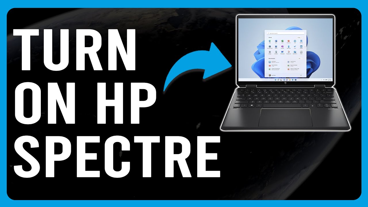 How To Turn On HP Spectre (How To Power On HP Spectre) - YouTube