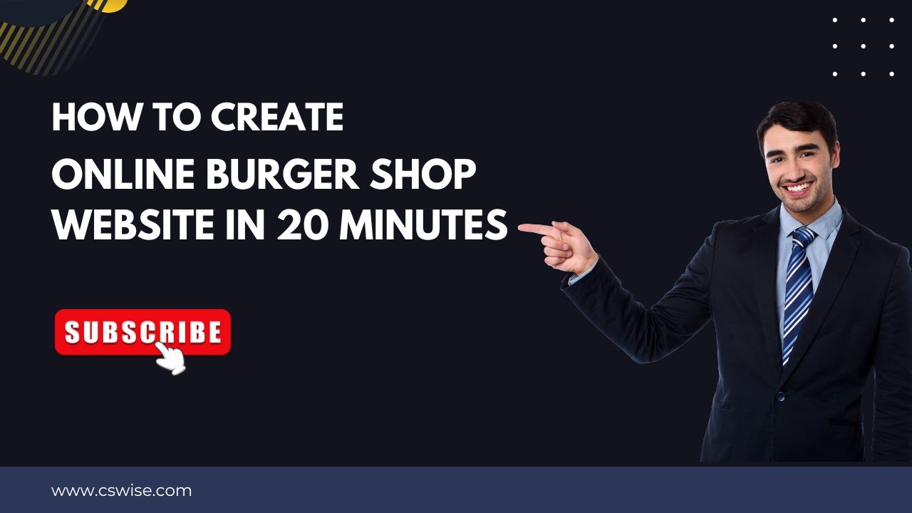 How To Create Online Burger Shop Website In 20 Minutes - YouTube