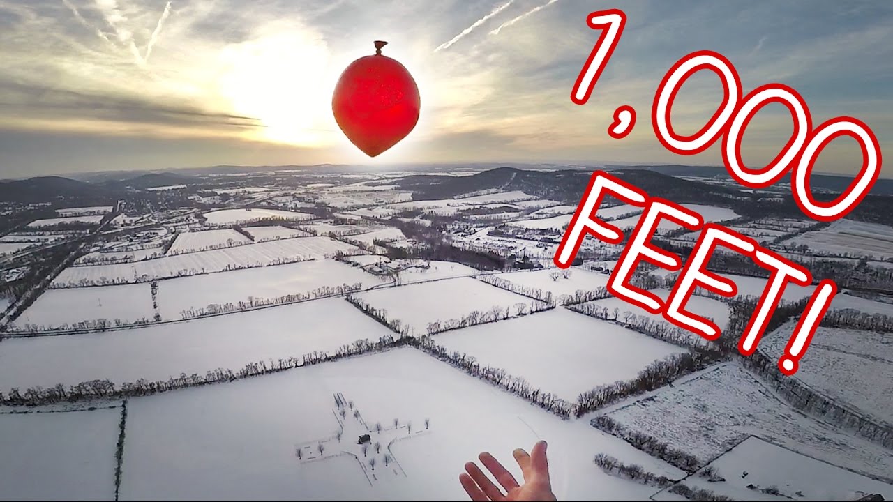 Dropping Water Balloons From 1,000 Feet - FAIL - YouTube
