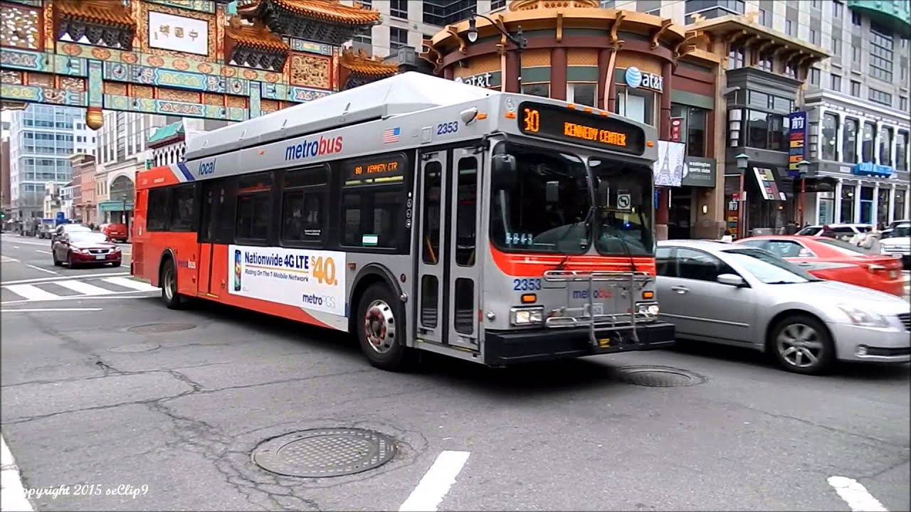 WMATA Metrobus 2001 New Flyer C40LF #2353 on Route 80 3/21/2015 - YouTube