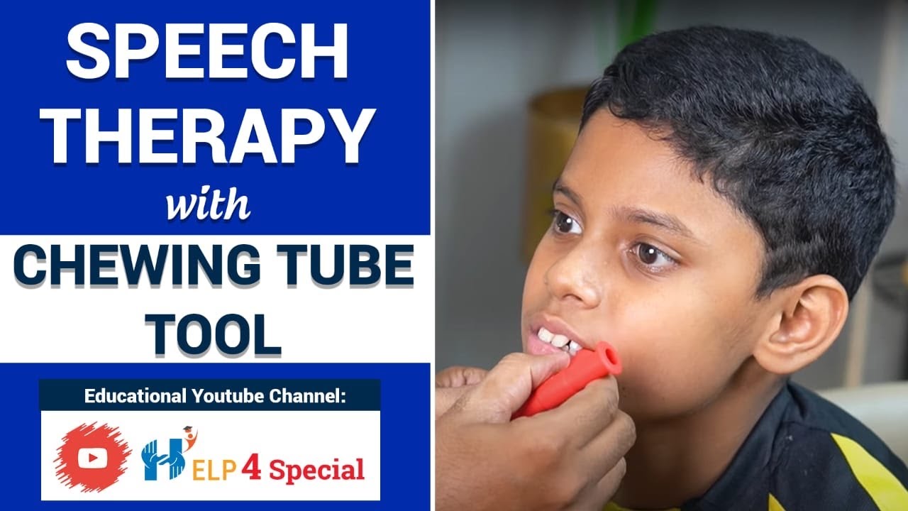 Speech Therapy with Chewing Tube tool - YouTube