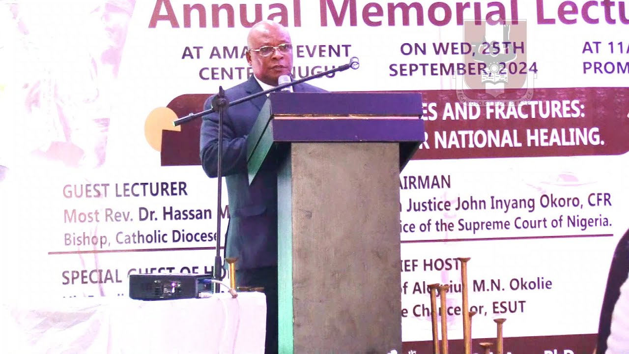 Welcome Address of ESUT VC, 2024 Annual Memorial Lecture in Honour of ...