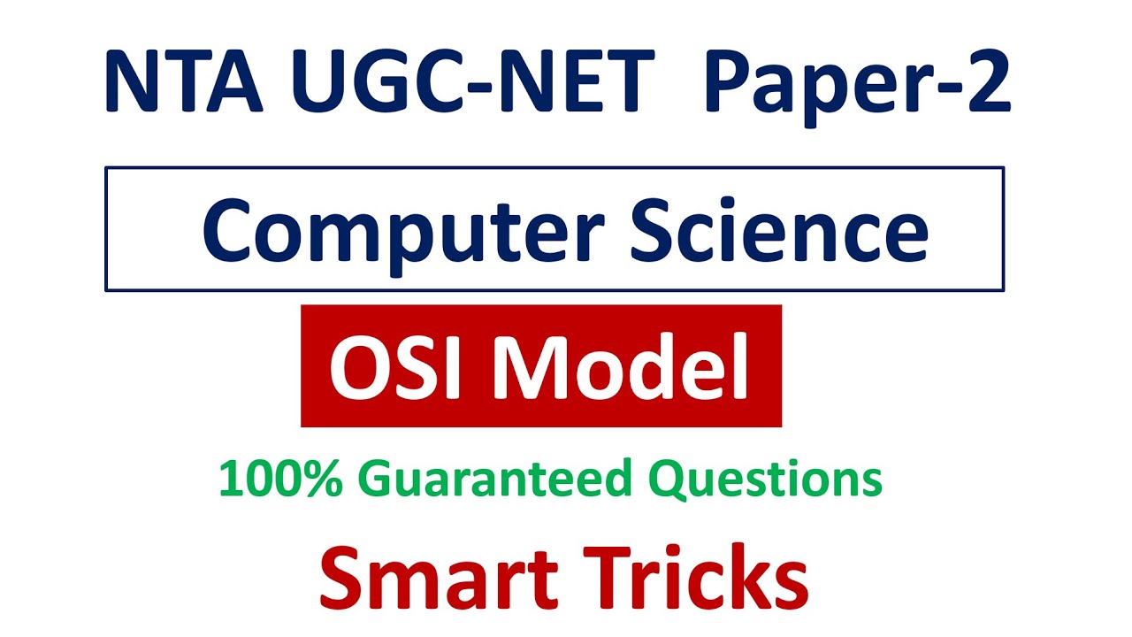 OSI Model Detailed Explanation | OSI Model Smart Tricks | UGC NET Computer Science Best Course ...