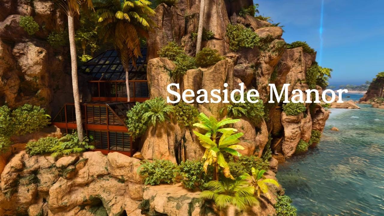 ARK SA Amazing builds Seaside Manor - YouTube