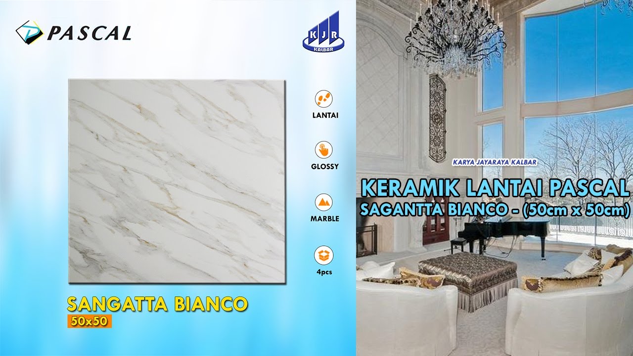 Keramik Lantai Pascal 50x50 - Sagantta Bianco - YouTube
