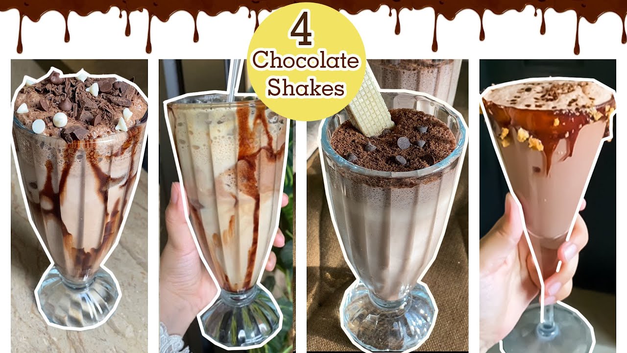 4 Chocolate Shake Recipes | Ice cream shake, Brownie Shake, Coffee ...