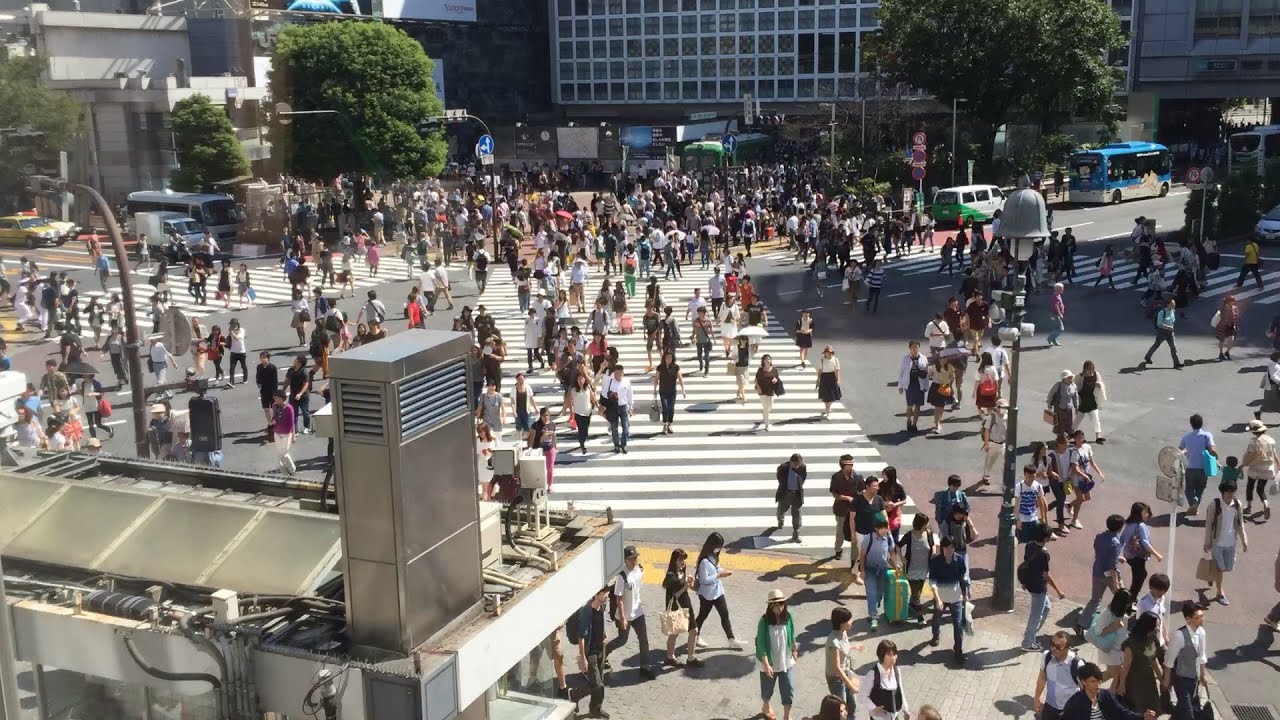 World's best intersection in Japan, Shibuya! Timelapse 4K - YouTube