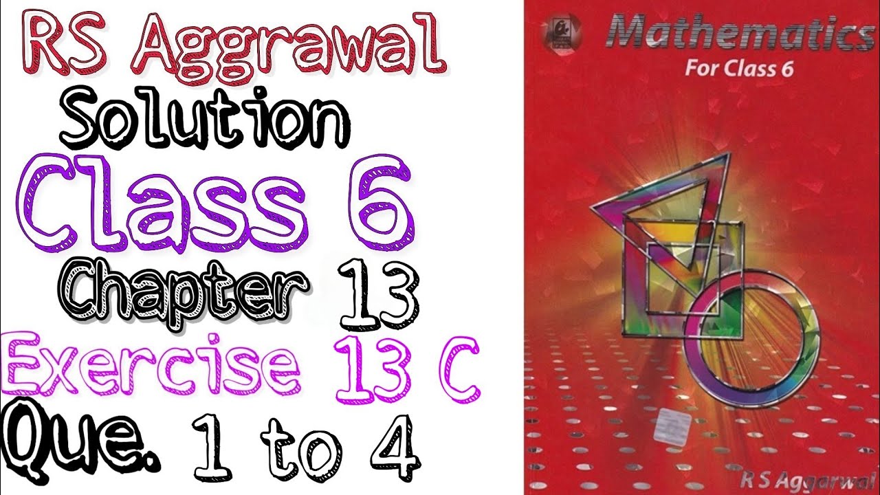 Rs Aggarwal class 6 Exercise 13 C Question number 1,2,3,4| Angles and ...