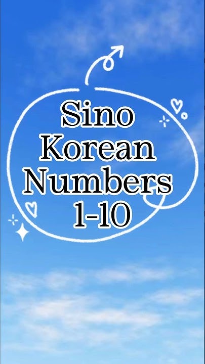 Sino Korean Numbers 1-10 #learnkorean #numbers - YouTube