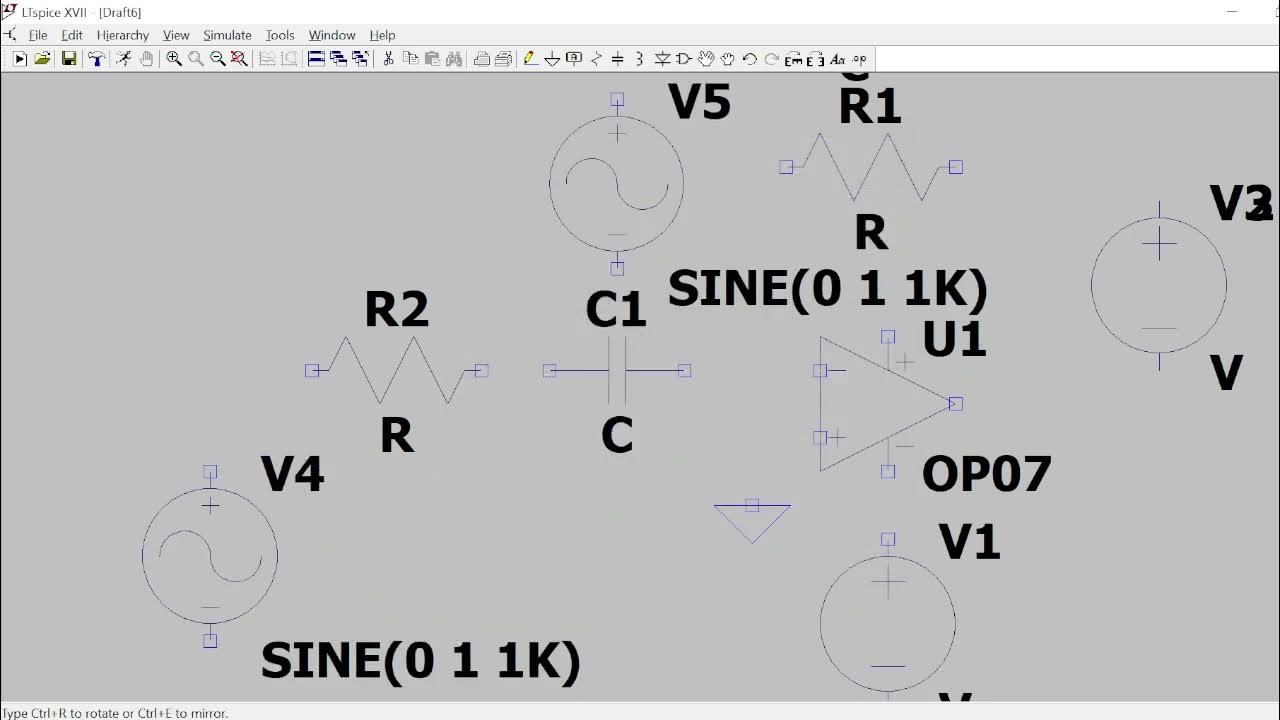 LTspice tutorial for simulating differentiator circuit using OPAMP - YouTube