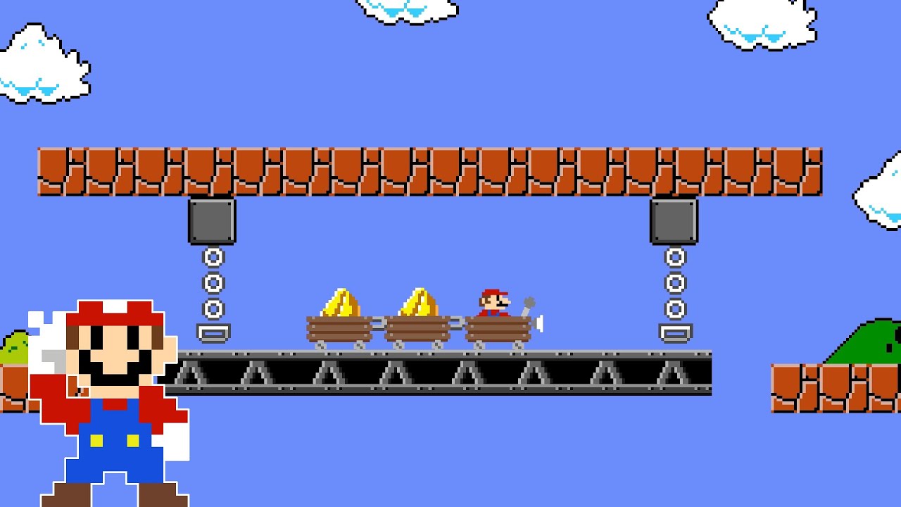 Super Mario Underground Maze : Gold Mining #mario - YouTube