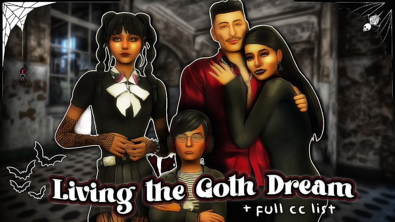 Giving Goth Family Makeover In Sims 4! 🦇 + Full cc list | The Sims 4 ...