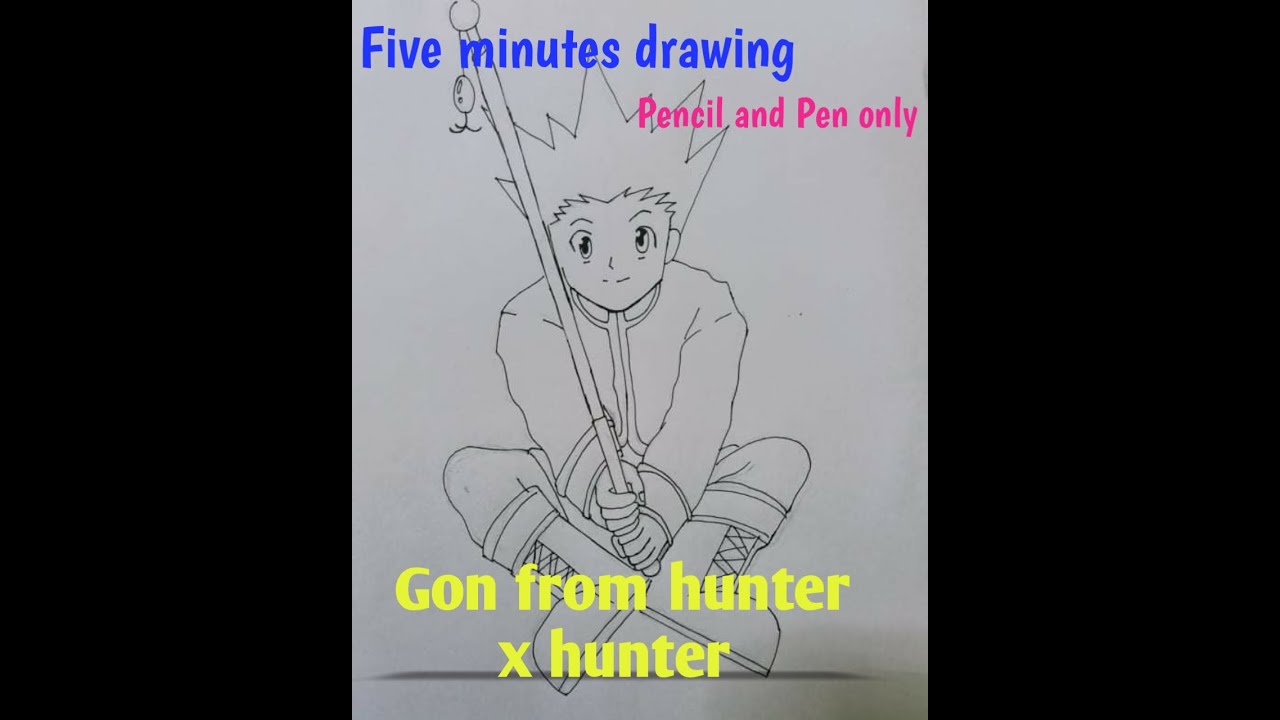 How to draw Gon from Hunter x hunter #pencil #pen #drawing #anime - YouTube