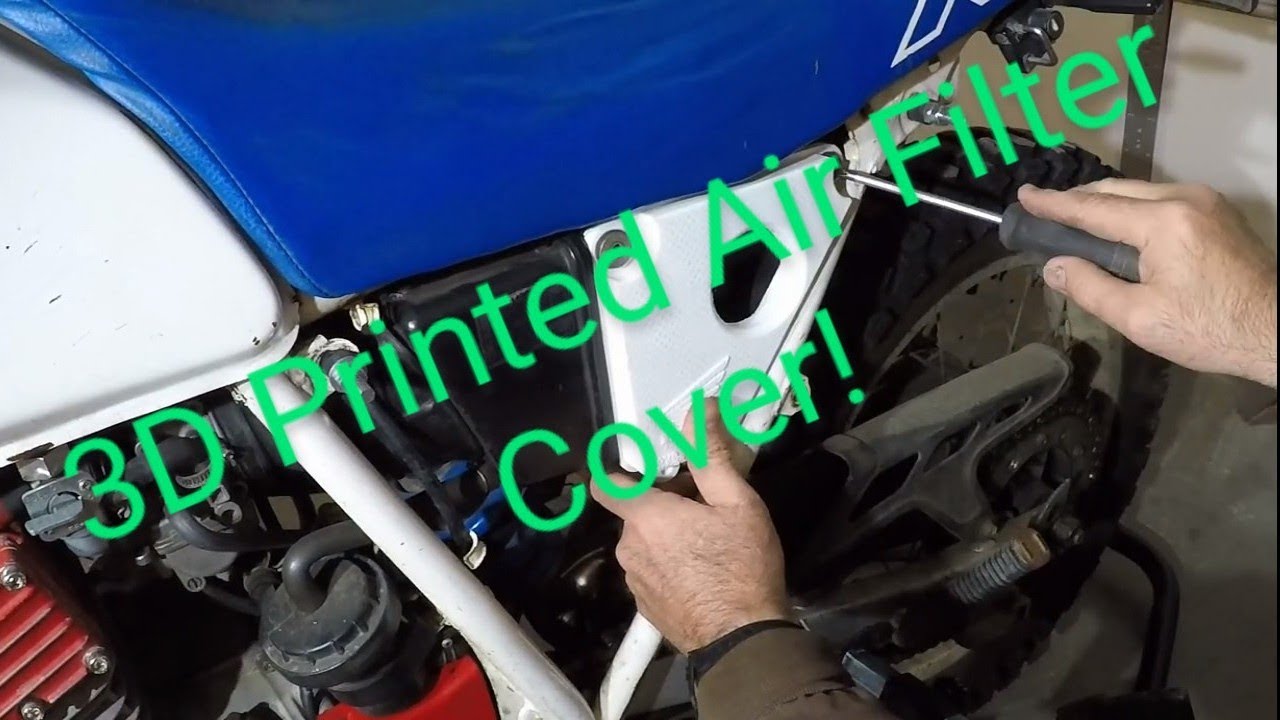 Installing a 3D Printed Air Filter Cover on the 87 XL600R - YouTube