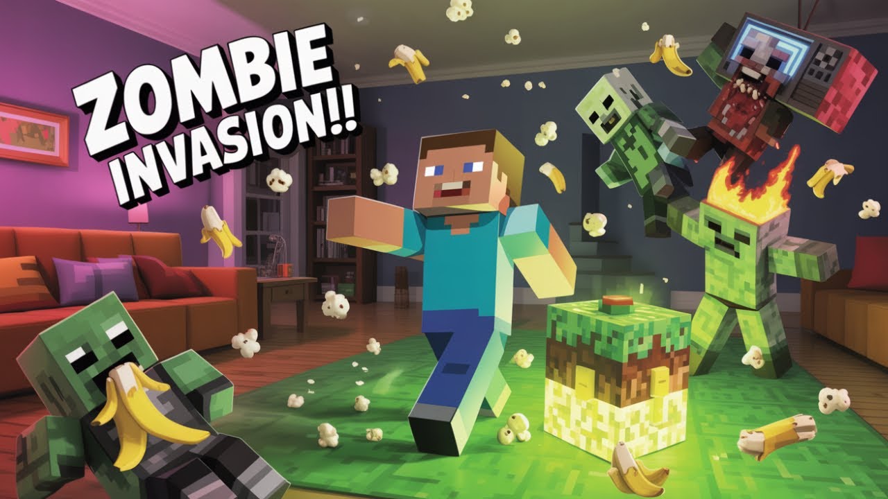 Steve Fights with Food | Steve vs Zombie Part 1 | A Minecraft Animation ...