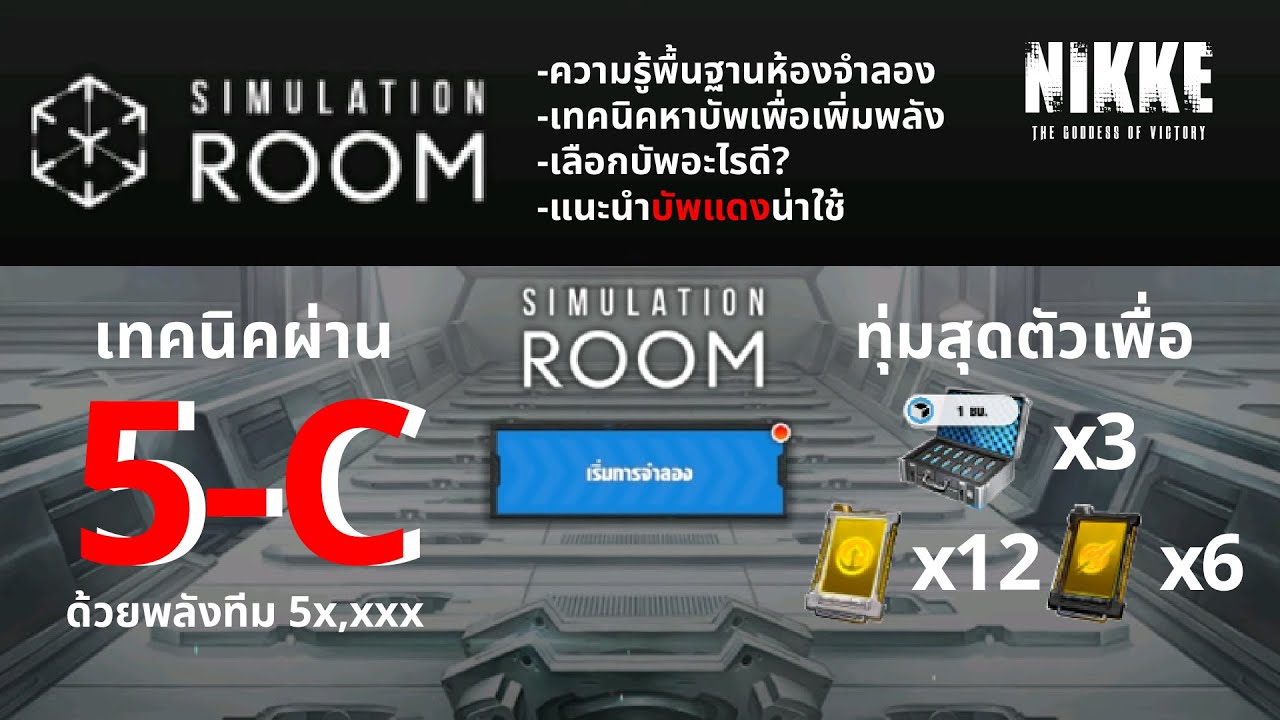 NIKKE : เทคนิคผ่านห้องจำลอง "Simulation Room" 5-C ด้วยพลังทีมแค่ 5x,xxx ...
