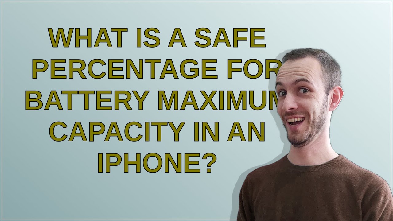 Apple: What is a safe percentage for battery Maximum Capacity in an ...