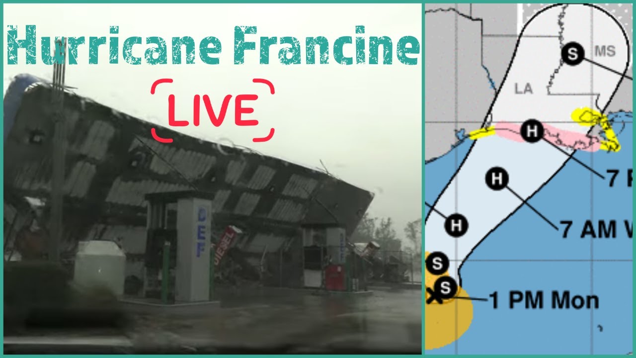 🔴 HURRICANE FRANCINE Live Coverage in Louisiana - Live Storm Chasers ...