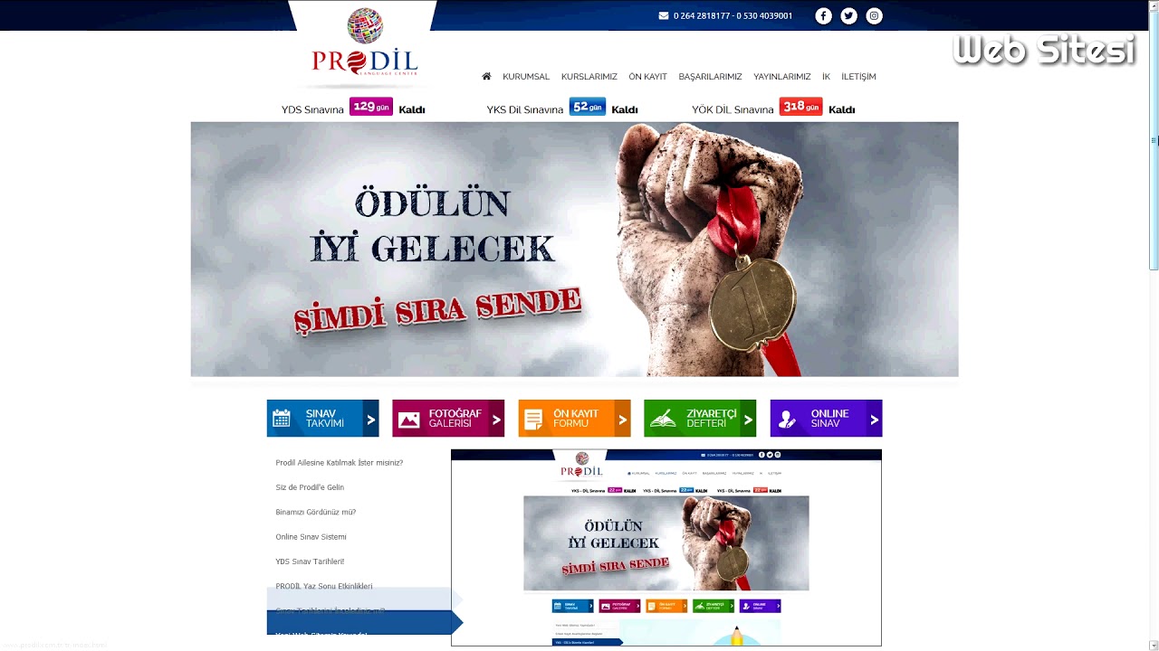 PRODİL için yaptığımız web sitesi yayında - YouTube