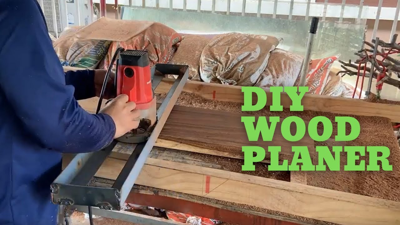 Easy DIY Wood Thickness Hand Planer Using Router And Angle Steel Rail ...