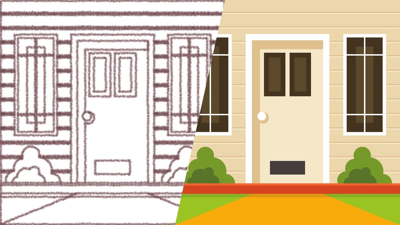 Create a Flat Design House Porch with Inkscape - YouTube