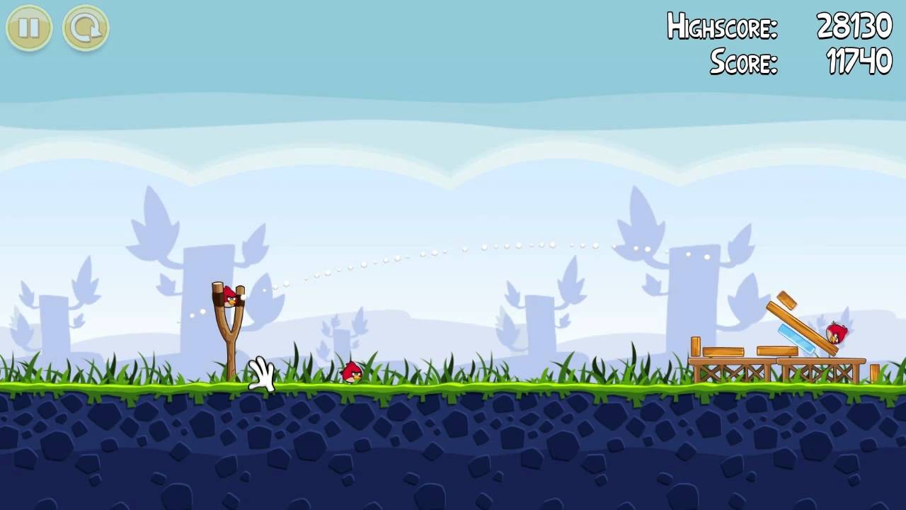 Angry Birds Walkthrough 1-1 HD - YouTube