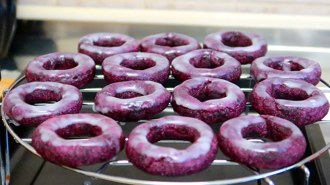 GLUTEN-FREE PURPLE SWEET POTATO DOUGHNUTS | DOUGHNUT RECIPE | PURPLE ...