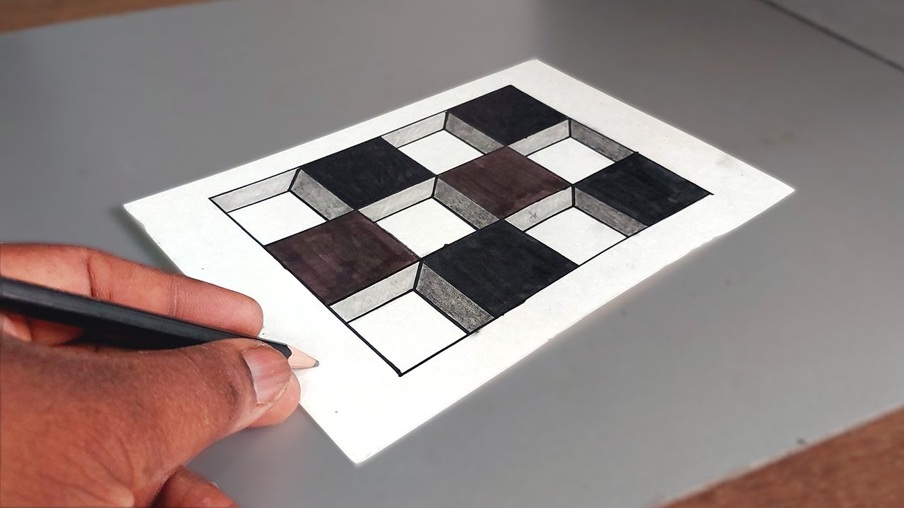 easy drawing for beginners | 3d drawing easy | simple 3d drawing ...