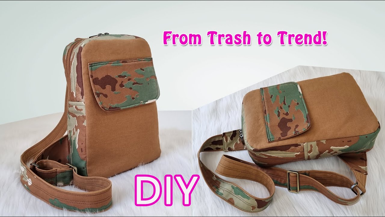 Make a Stylish Sling Bag with Old Clothes | From Old to Bold! - YouTube