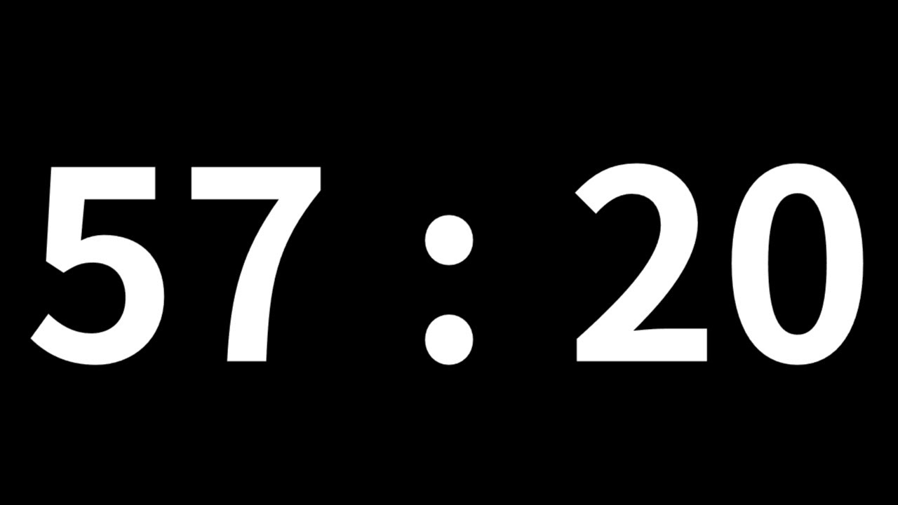 57분 20초 타이머｜57minute 20second timer｜3440 second timer｜Countdown with ...