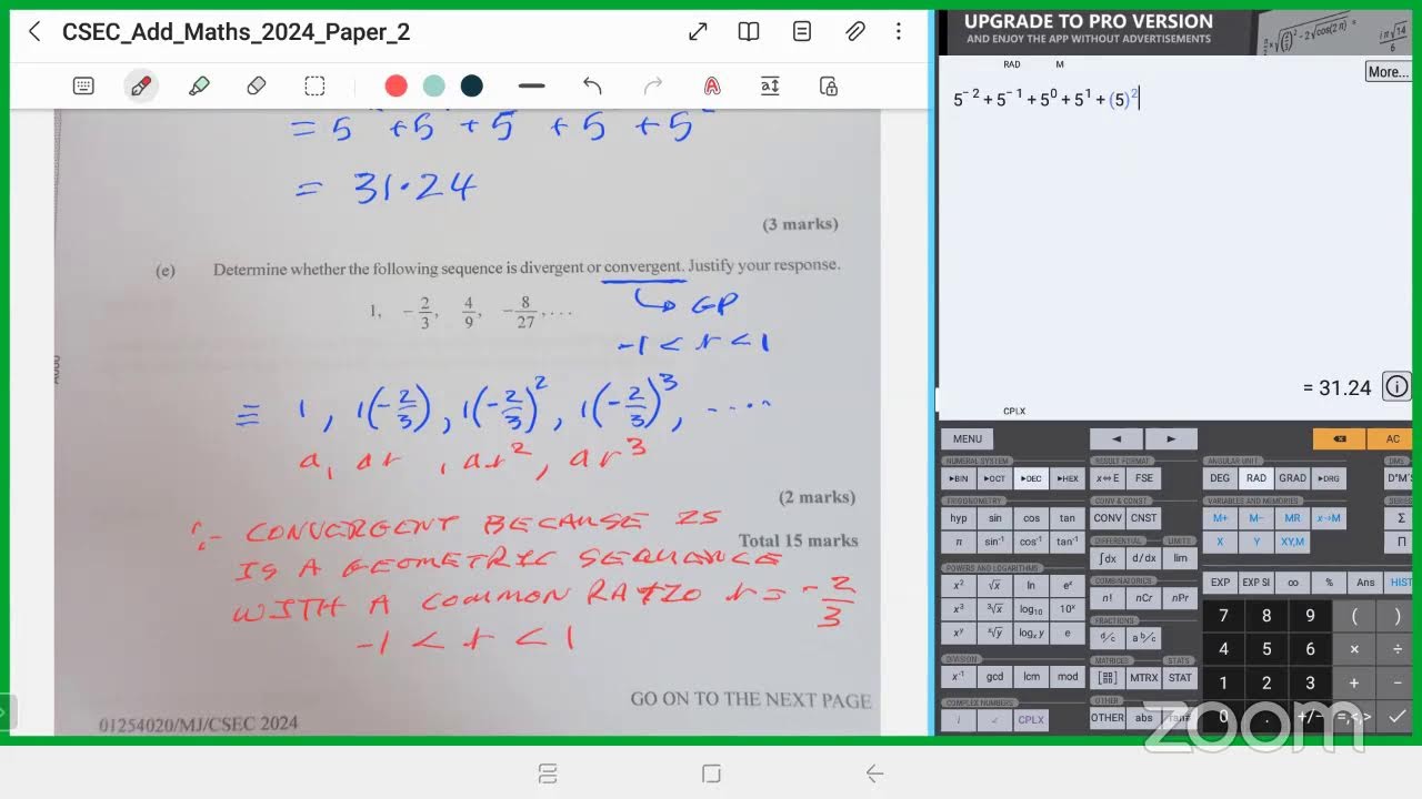 CSEC Add Maths 2024 Paper 2 Question 2 Solution - YouTube