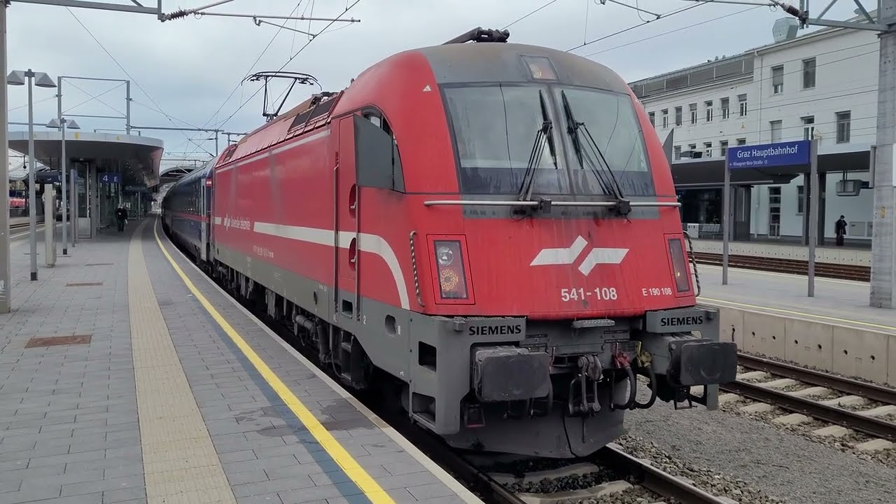 Abfahrt des EuroCity 151 "Emona" am 24.04.2022 in Graz Hbf - YouTube