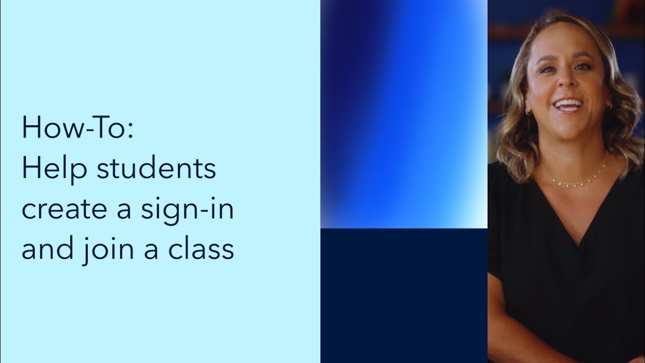 How-to: Help students create a sign-in & join a class - YouTube