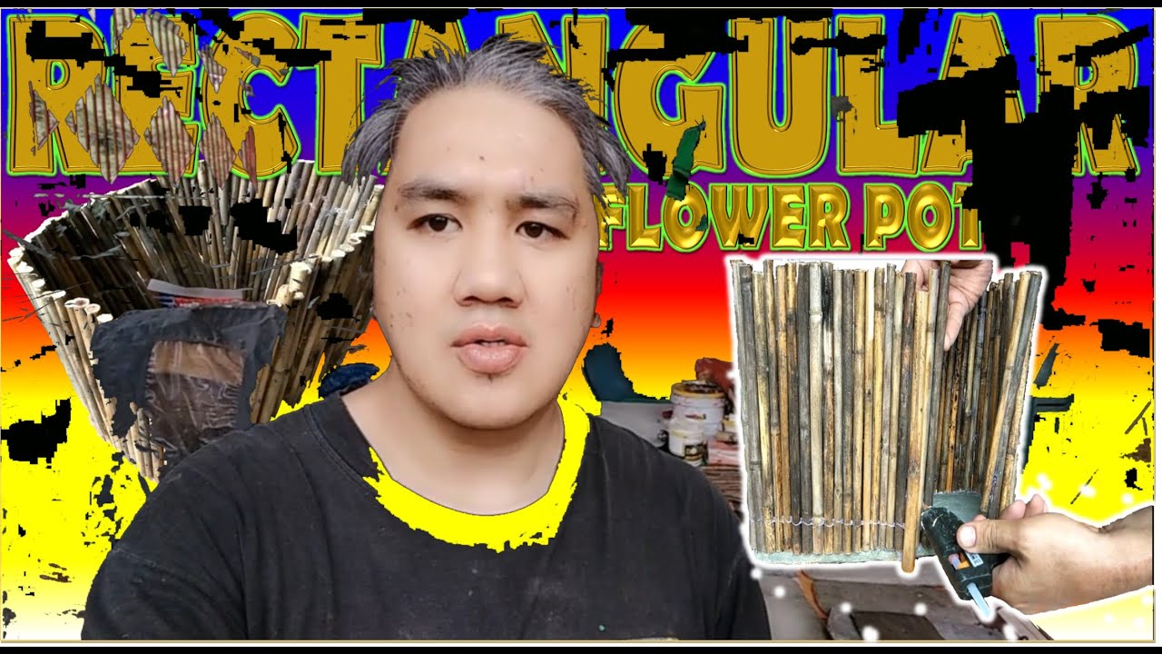 How To Make Rectangular Cement Flower Pot Using Runo Stick 2020 - YouTube