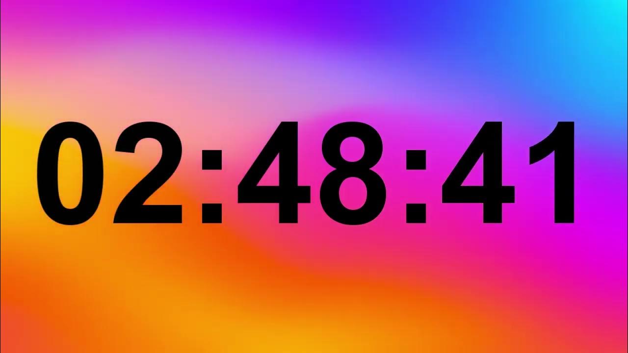 🕒 Stunning Color Swirl + Loud End Chime 3-Hour Countdown 🕒 - YouTube