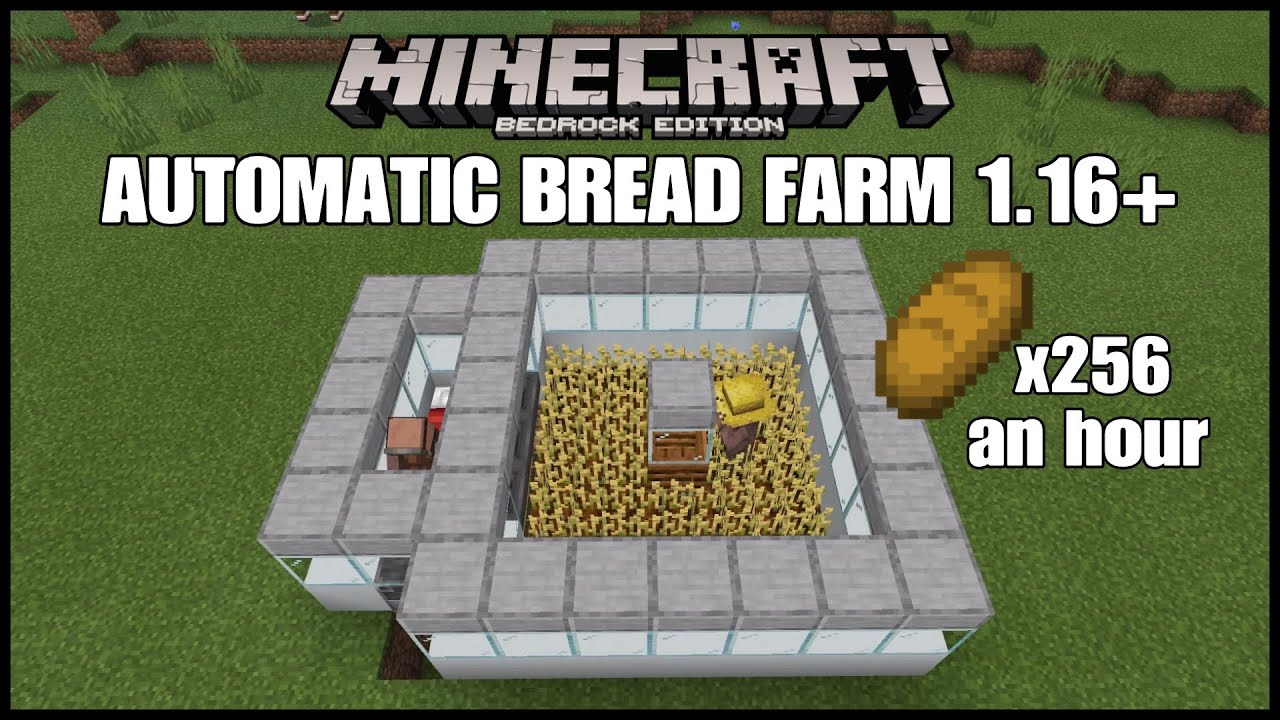 SIMPLE AUTOMATIC BREAD FARM FOR BEDROCK MINECRAFT 1.16+ (PS4,XBOX,SWITCH) - YouTube