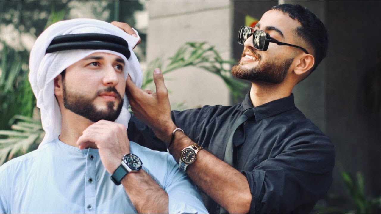 How to tie Omer Borkan Look Shemagh Live on Saqib's head | Dubai Look ...