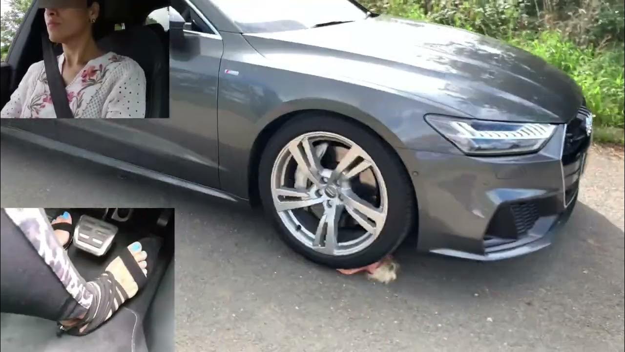 Toy Doll Car Crush Run Over Crush Fetish Pedal Pump View Black Stilettos #asmr #crush #barbie # ...